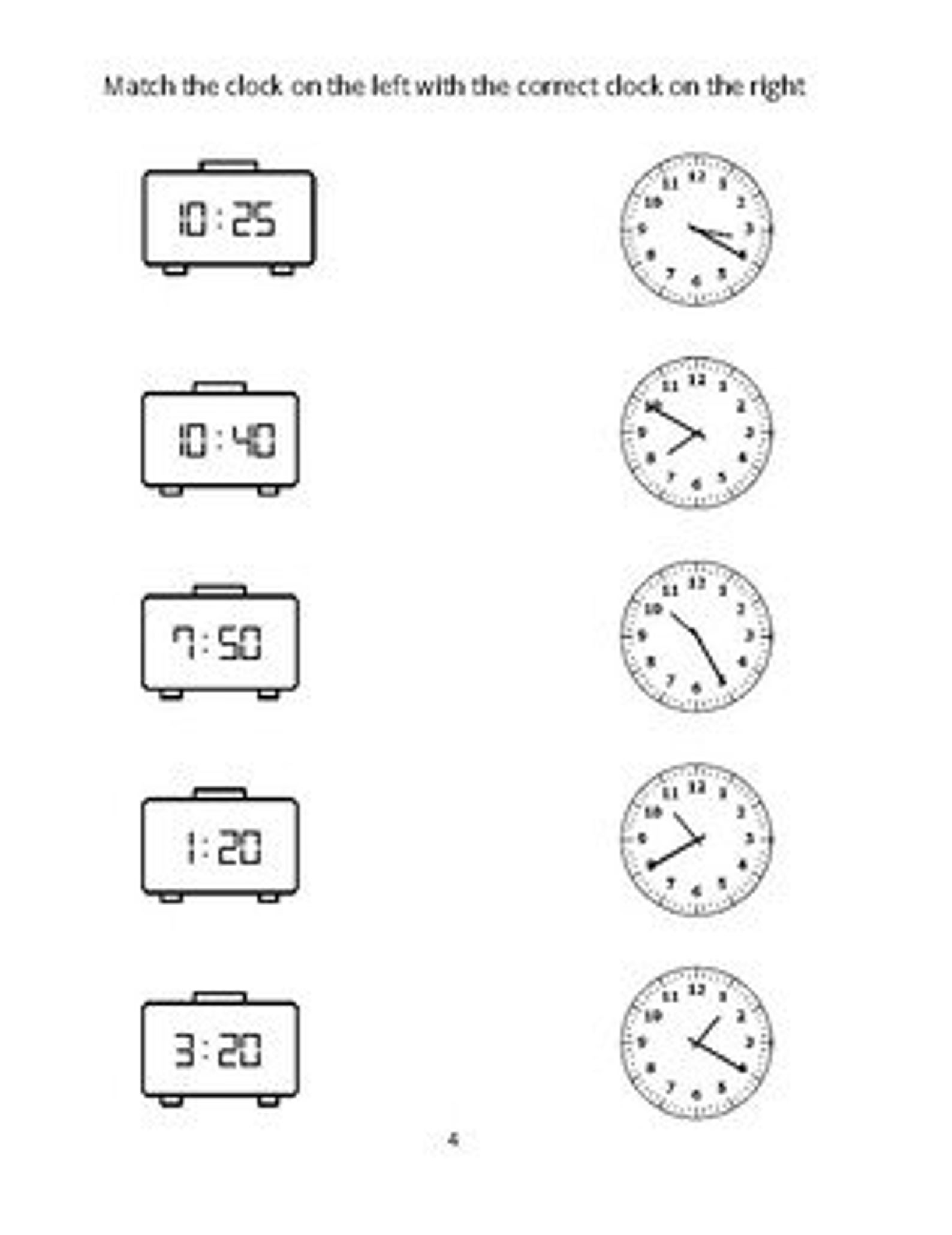 Common Core Digital & Analog Clock Matching Time Match Puzzle #ef15 - Etsy