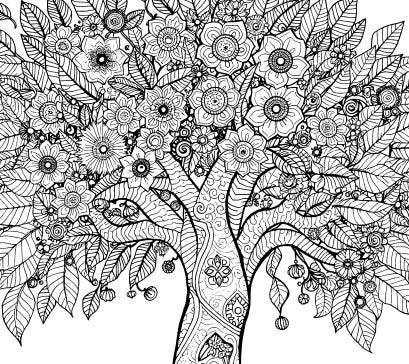 Pushpa Vatika Madhubani Art Coloring Pages #F12 - Etsy