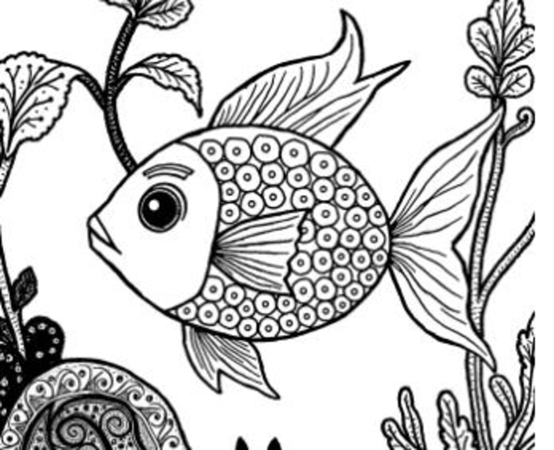 Fish Madhubani Art Coloring Pages #ej30 - Etsy