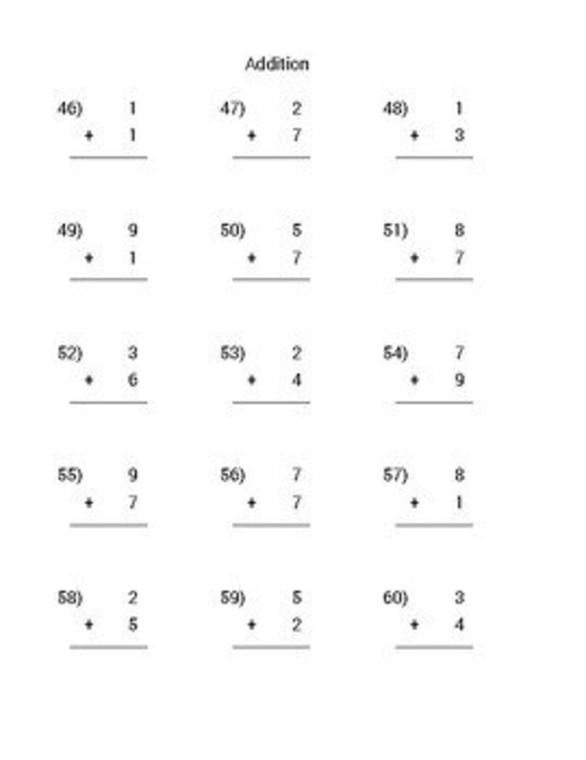 Common Core 2.OA.B.2 Add & Subtract Within 20 Worksheets #ef29 - Etsy