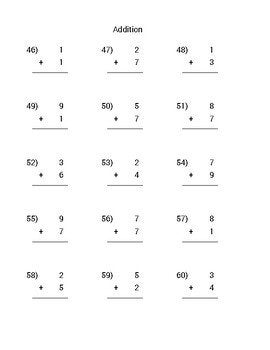 Common Core 2.OA.B.2 Add & Subtract Within 20 Worksheets #ef29 - Etsy