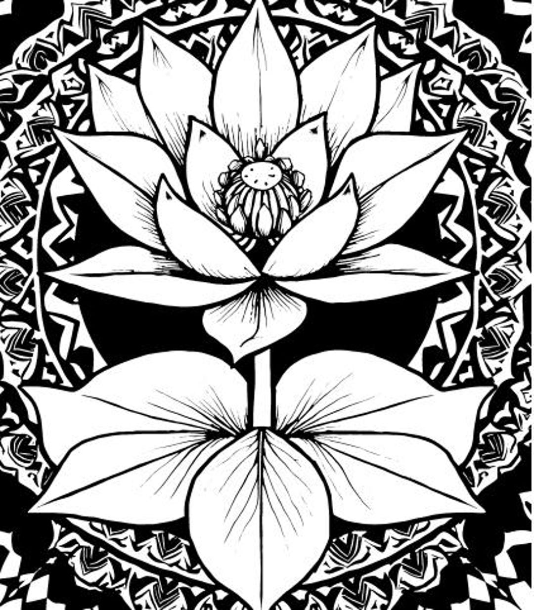 Lotus Flower Coloring Pages for Spiritual Enlightenment #ef1 - Etsy