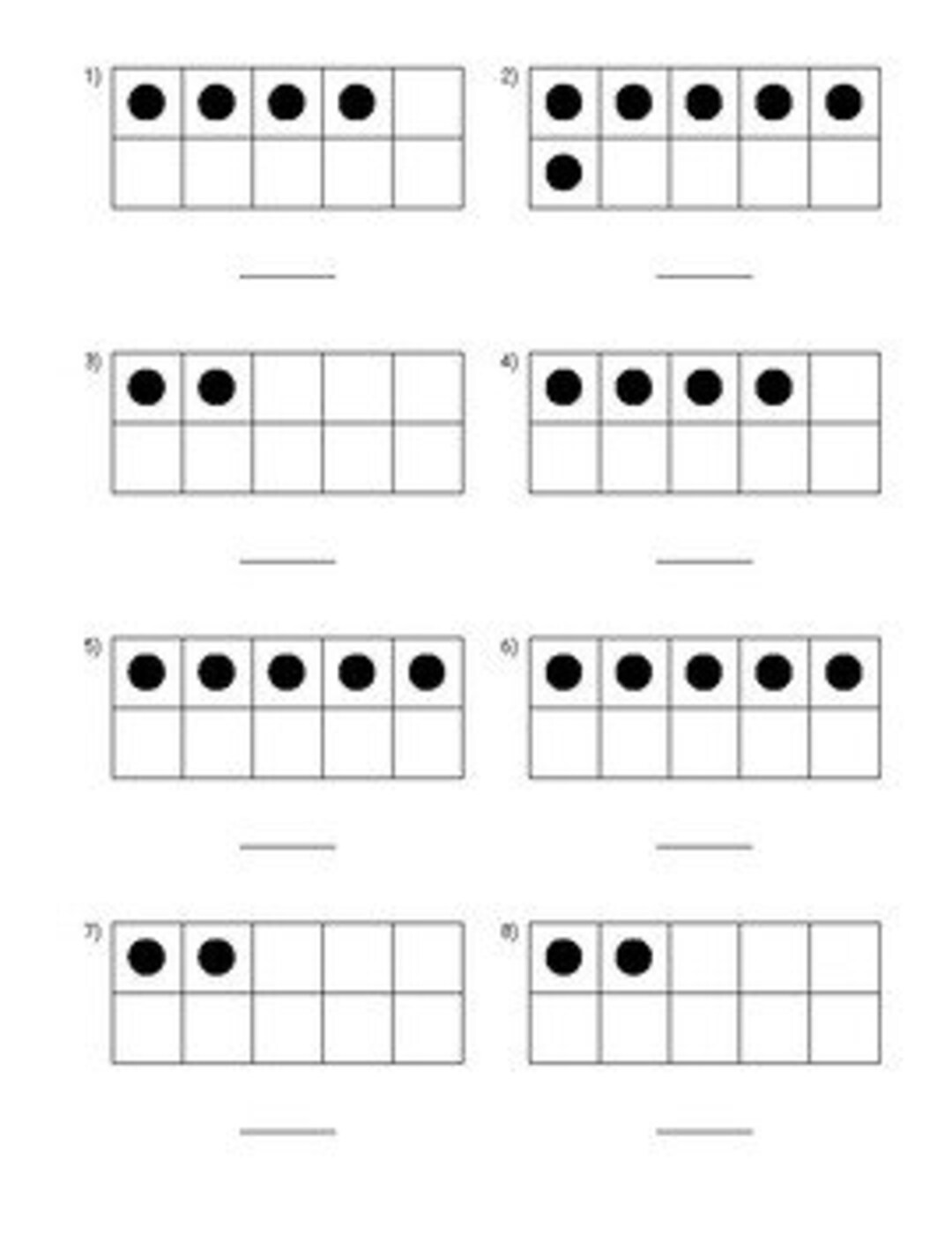 Common Core Ten Frames Counting Practice Problems With Solutions - Etsy