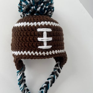 Newborn Crochet Hat Newborn Philadelphia Eagles Football Hat Knit Hat ...