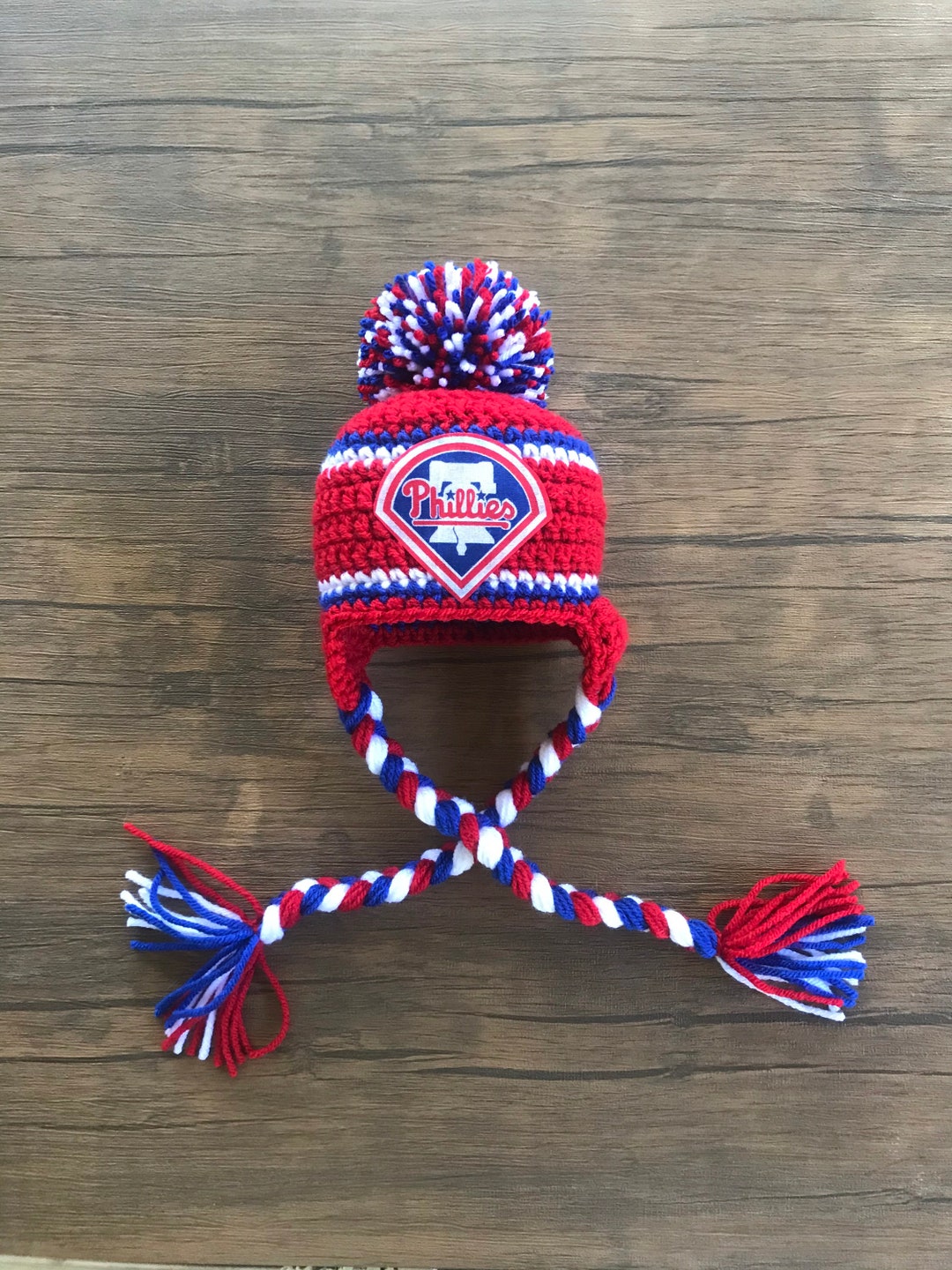 Newborn Philadelphia Phillies Baseball Hat Knit Hat Crochet Hat Photo ...