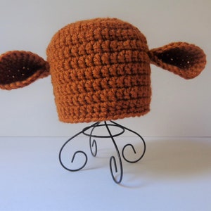 Newborn Crochet Cow Hat, Animal Hat, Knit Hat Red Cow Red Bull Red ...