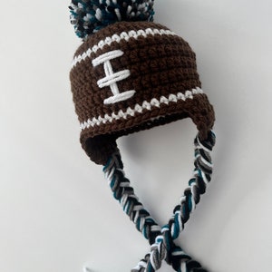 Newborn Crochet Hat Newborn Philadelphia Eagles Football Hat Knit Hat ...