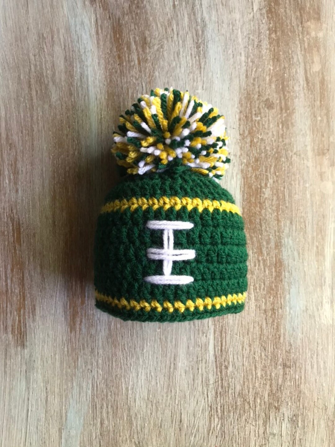 Newborn Crochet Green Bay Packers Hat Beanie Knit Football Hat Baby Boy ...