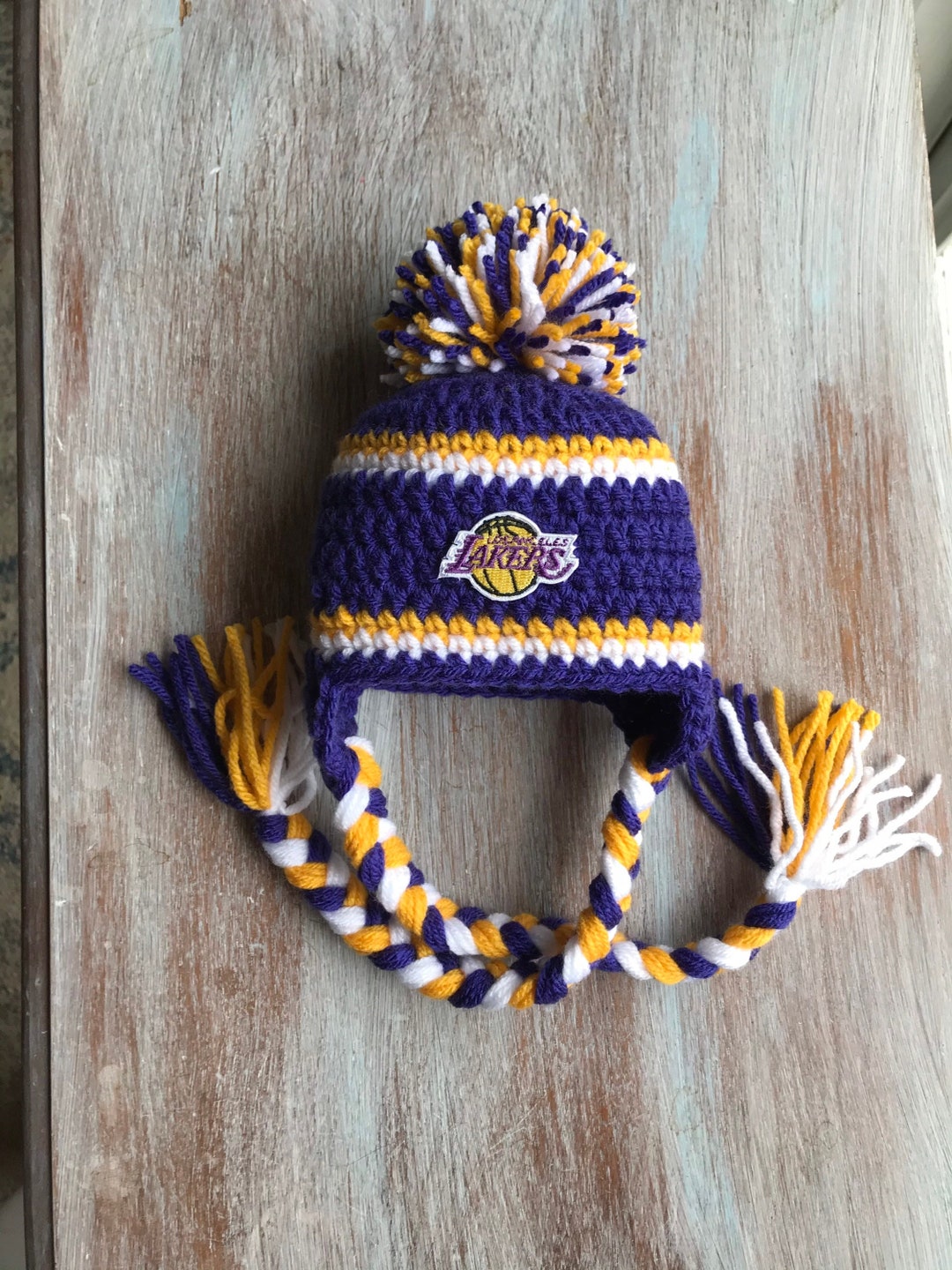 Newborn Crochet LA Lakers Basketball Hat Knit Hat Photo Prop Baby Boy ...