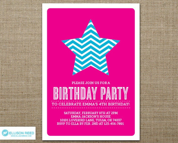 Invitations With Star Designs