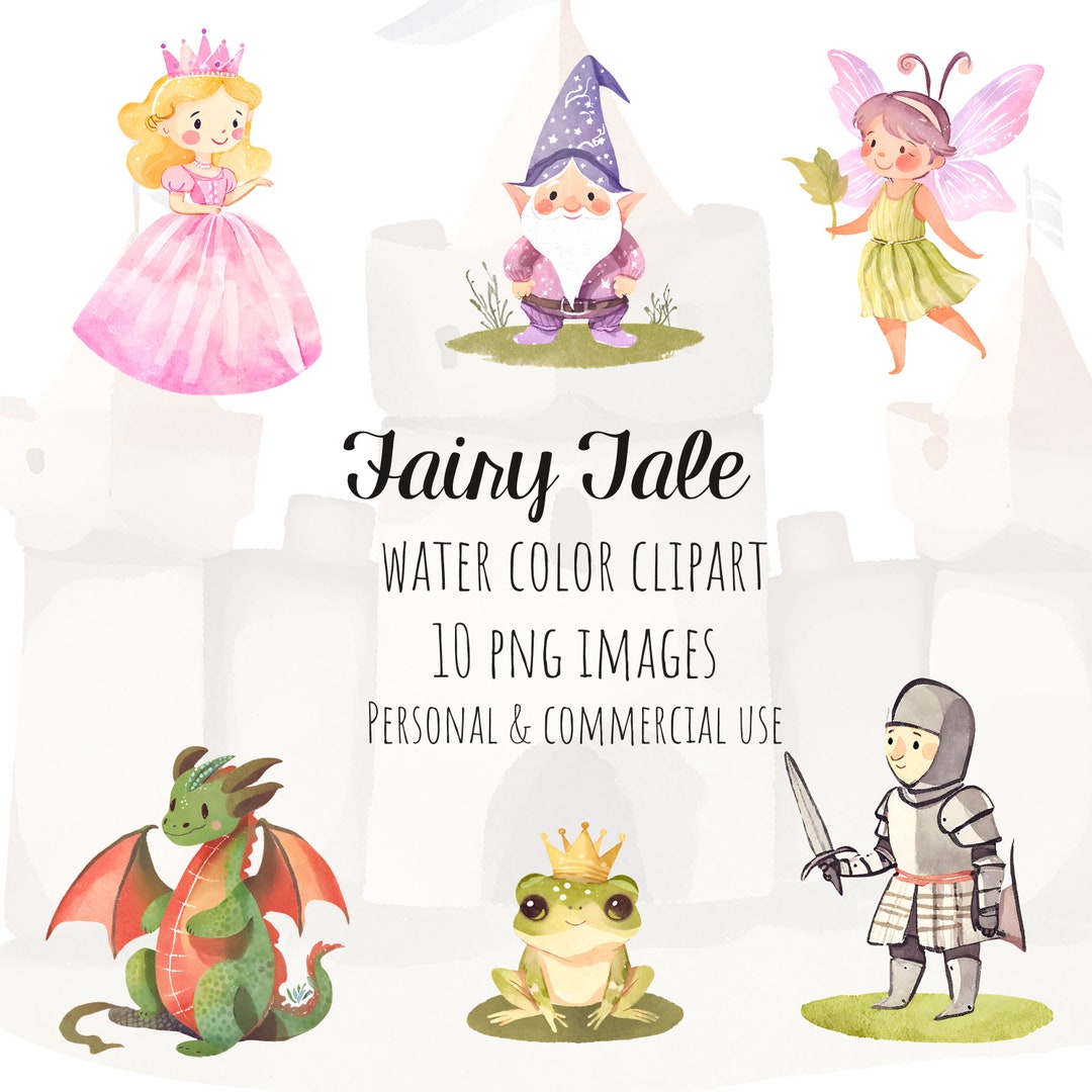 Fairy Tale Clipart, Princess Clipart, Dragon Clipart, Fantasy Clipart ...