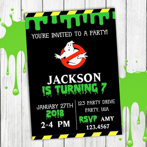 Ghostbusters Party Invitation Ghostbusters Birthday - Etsy