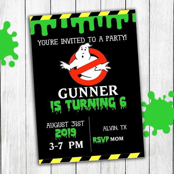 Printable Ghostbusters Card - Etsy