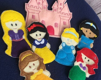 Girl Gift Princess Finger Puppet Set Party Favors Party Pack Pretend ...