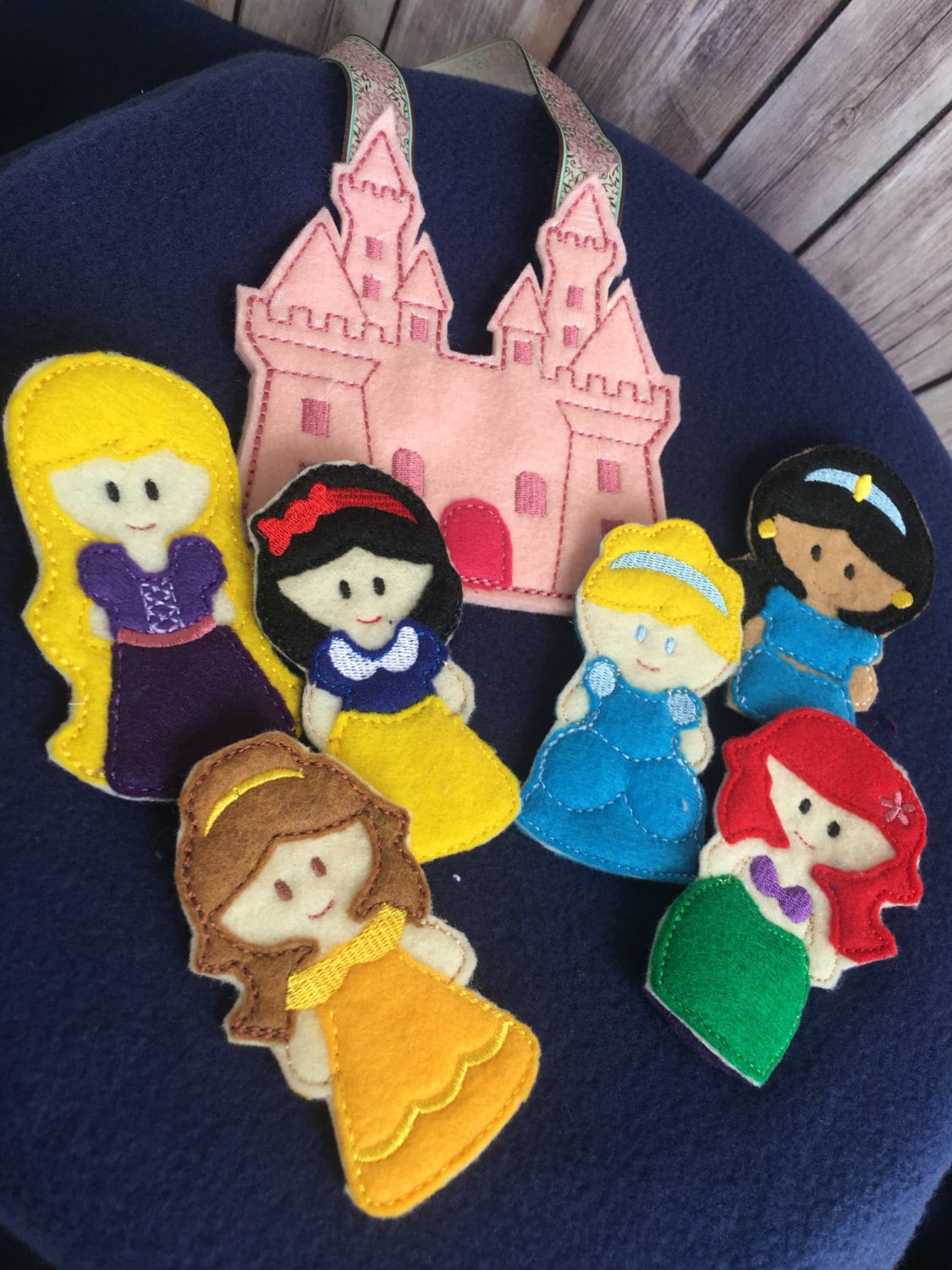 Princess Finger Puppet Set Princess Castle Busy Bag Set - Etsy