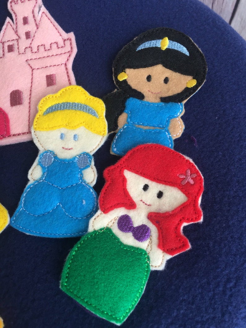 Princess Finger Puppet Set, Princess Castle Busy Bag Set - Etsy
