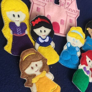 Princess Finger Puppet Set, Princess Castle Busy Bag Set - Etsy