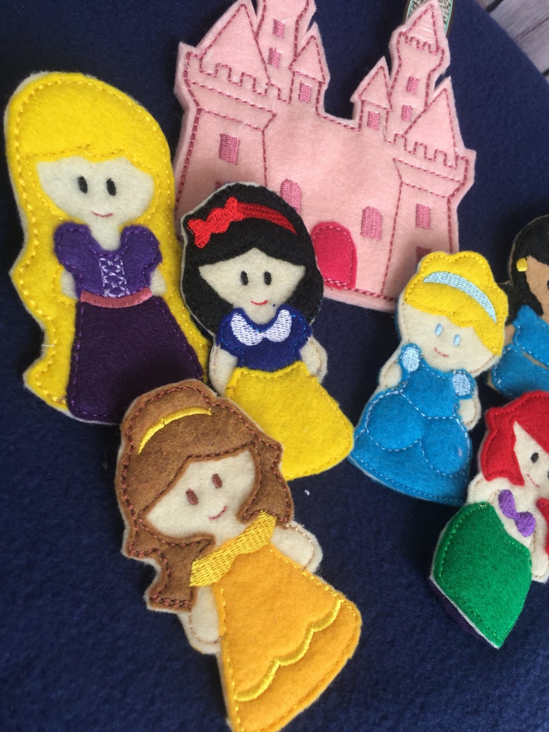 Princess Finger Puppet Set, Princess Castle Busy Bag Set - Etsy