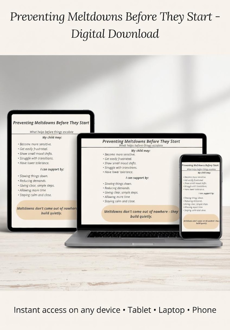 Autism Meltdown Prevention Guide | Neurodivergent Parenting Support ...