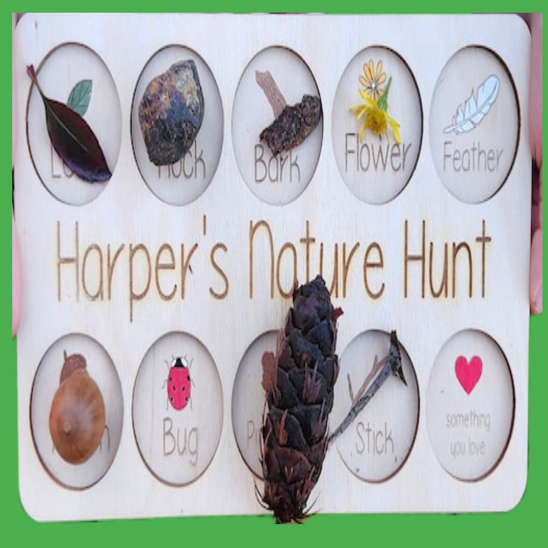 Nature Hunt Board Montessori Scavenger Hunt Personalized Nature ...