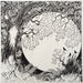 Pen and Ink Illustration and Moon Drawing and Black and White ...