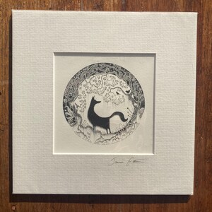 Fox Moon Drawing of Fox Animal Silhouette Art Beautiful Wall Decor and ...