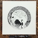 Rabbit Moon Illustration Unframed and Pen and Ink Animals Beautiful Art ...