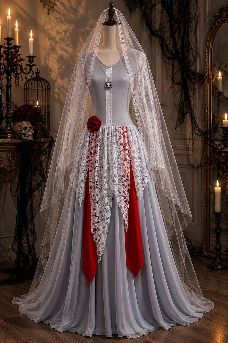Ghost Bride Costume Women, Zombie Bride Dress, Haunted Bride Halloween ...