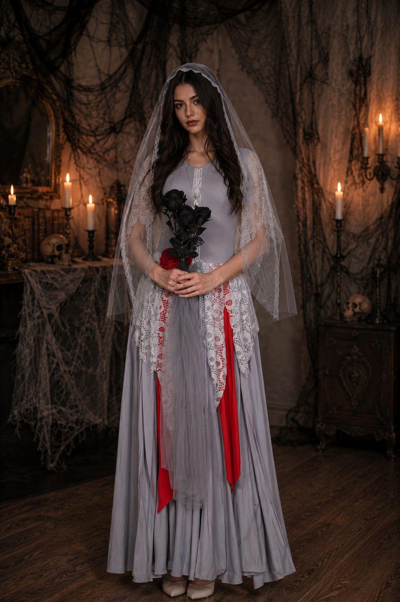 Ghost Bride Costume Women, Zombie Bride Dress, Haunted Bride Halloween ...