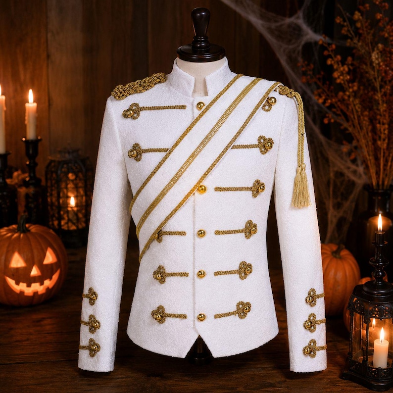 Jackson militaire jas, King of Pop kostuum, pailletten paradejas ...
