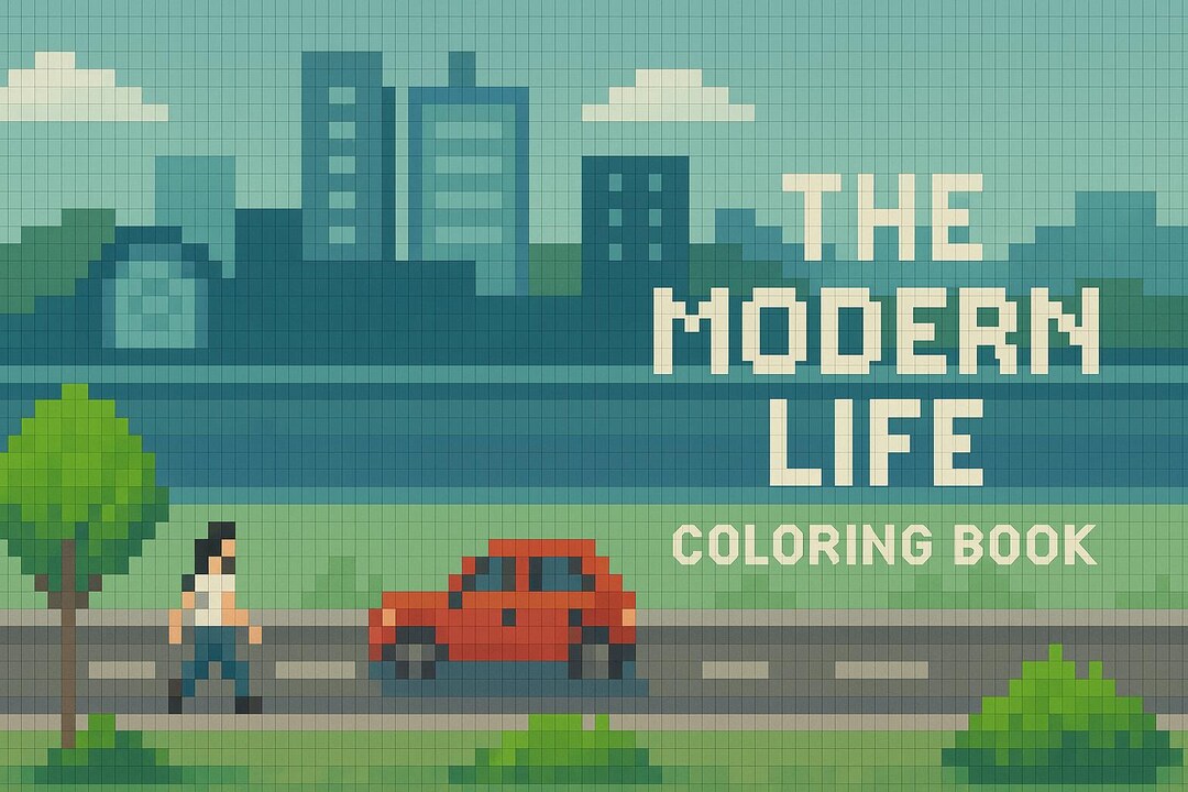 Pixel Art Modern Life Coloring Pages – Printable Adult Coloring Book ...