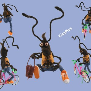 Bug Crochet Pattern – Roach Amigurumi Doll With Clothes (PDF Pattern ...