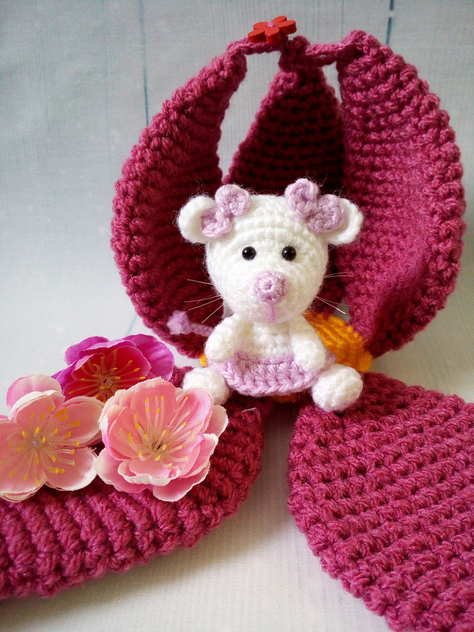 230 Crochet Pattern - Little Mouse With a Flower House - Amigurumi PDF ...