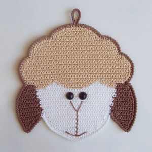 Crochet Sheep Head Pattern – Potholder or Decor (PDF Pattern) [#076 ...