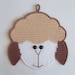 Crochet Sheep Head Pattern – Potholder or Decor (PDF Pattern) [#076 ...