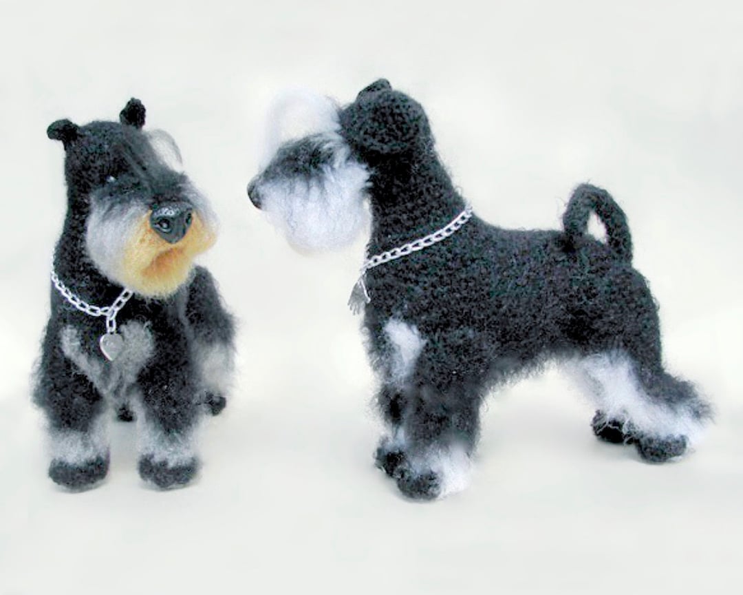 101 Crochet Pattern - Miniature Schnauzer Dog With Wire Frame ...