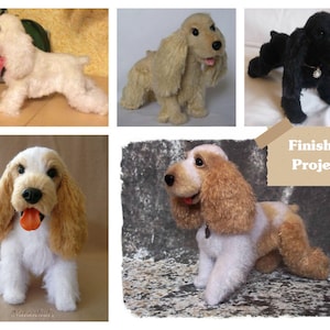 104 Crochet Pattern - English Cocker Spaniel Dog With Wire Frame ...