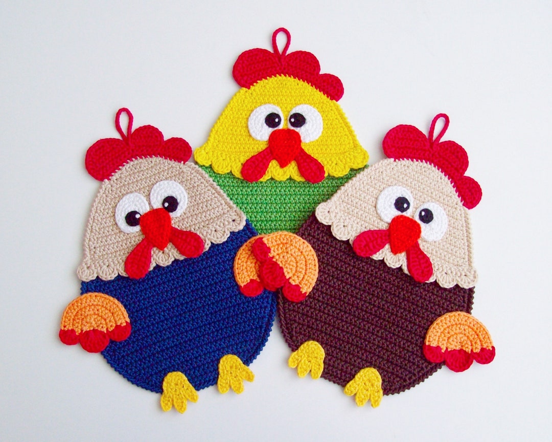 Chicken Crochet Pattern – Rooster, Hen Amigurumi Decor (PDF Pattern ...