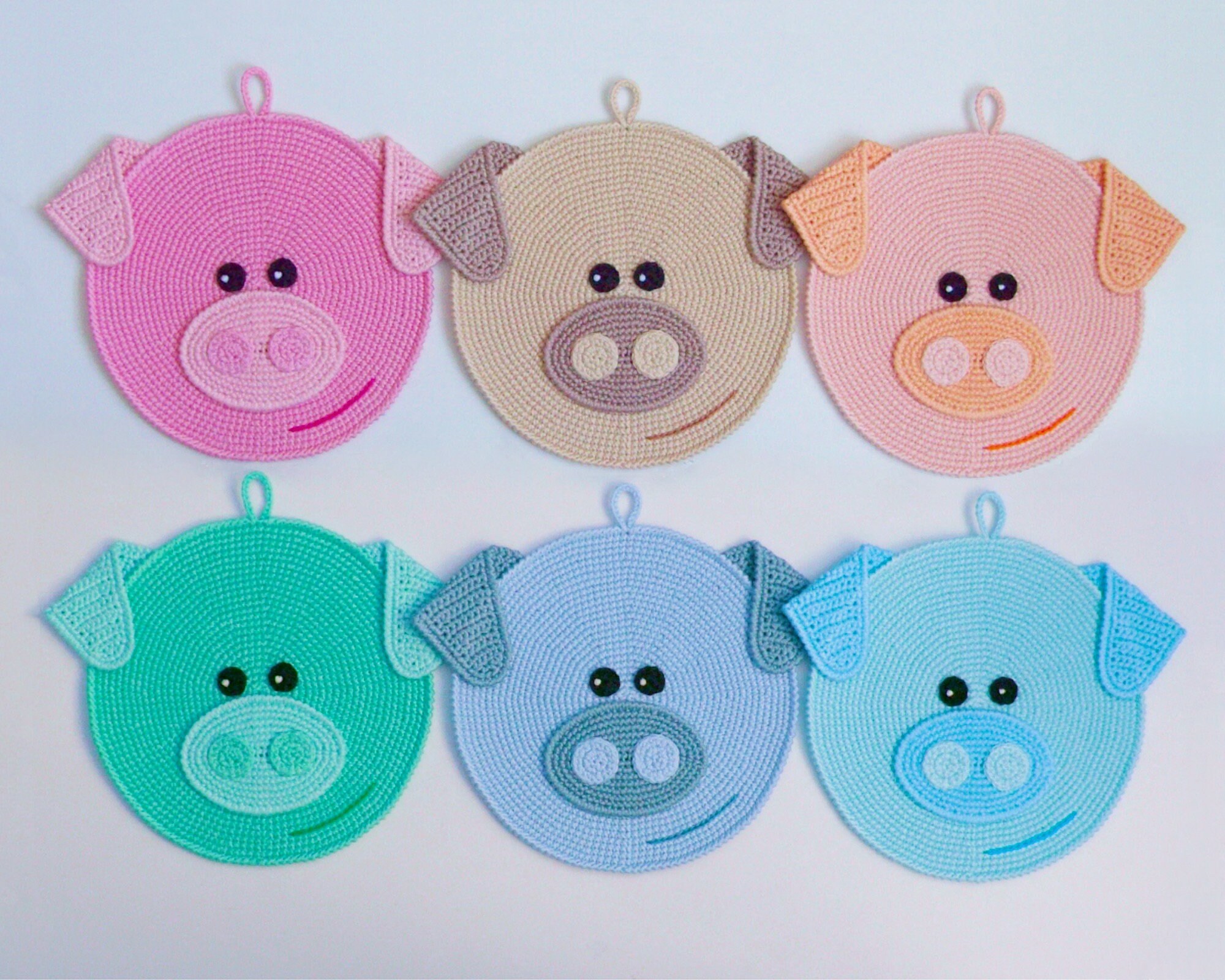 Easy Crochet Pig Potholder Pattern – Amigurumi Piglet Decor (PDF ...