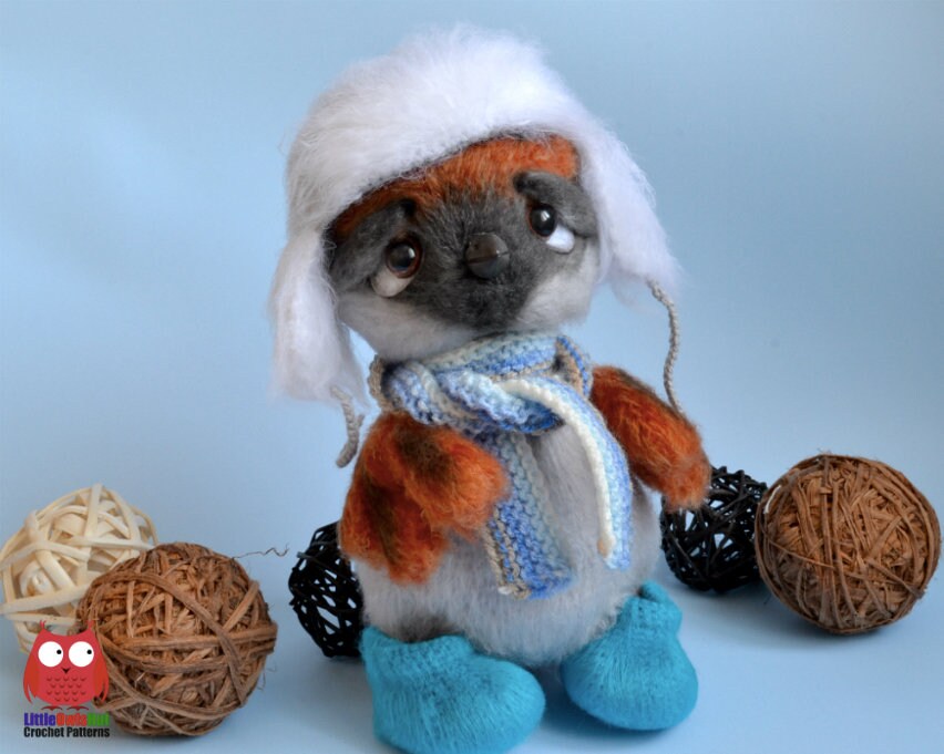 200 Crochet Pattern - Sparrow With Hat and Scarf - Amigurumi Soft Toy ...