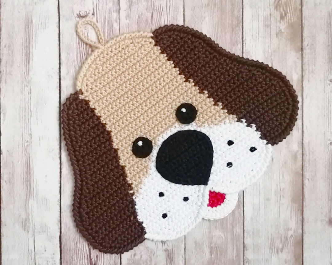 161 Easy Crochet Pattern - Dog Decor or Potholder - Amigurumi - PDF ...