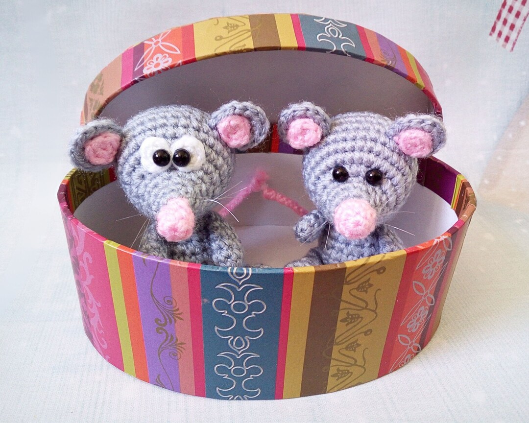 231 Easy Crochet Pattern – Little Rat Mimi With Scarf, Amigurumi Toy ...