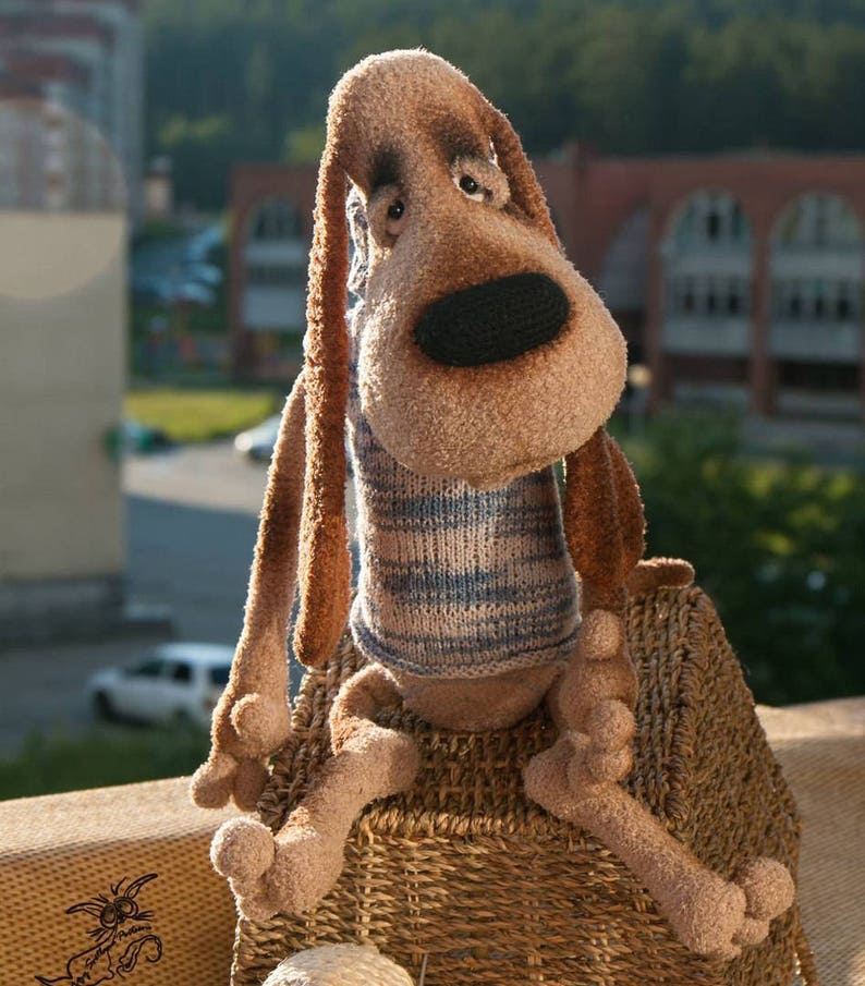 178 Crochet Pattern Ludwig the Dog With Knitted Sweater - Etsy UK