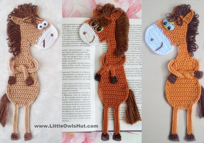 025 Crochet Pattern Horse Ge-ge Applique Bookmark or Decor | Etsy