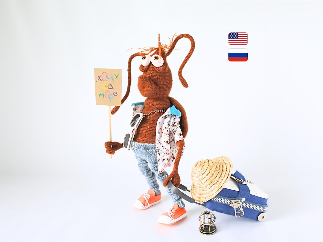 Bug Crochet Pattern – Roach Amigurumi Doll With Clothes (PDF Pattern ...