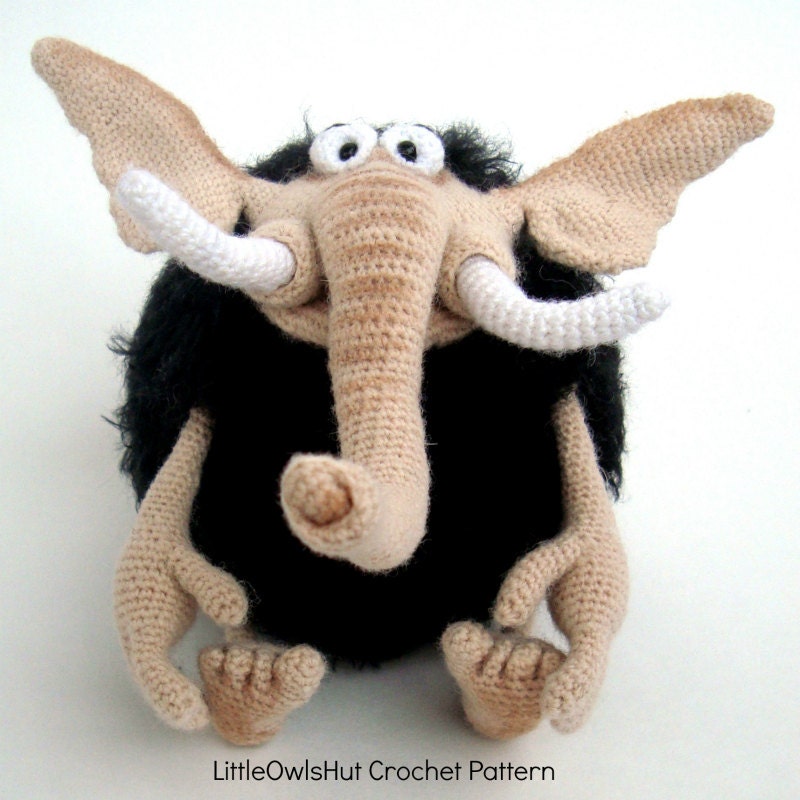 078 Crochet Pattern Mammoth Mo PDF File Amigurumi by - Etsy UK