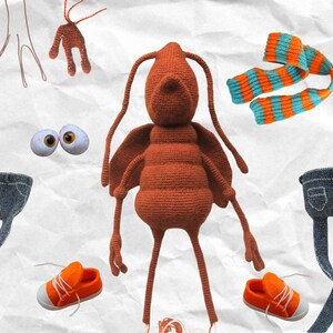 Bug Crochet Pattern – Roach Amigurumi Doll With Clothes (PDF Pattern ...