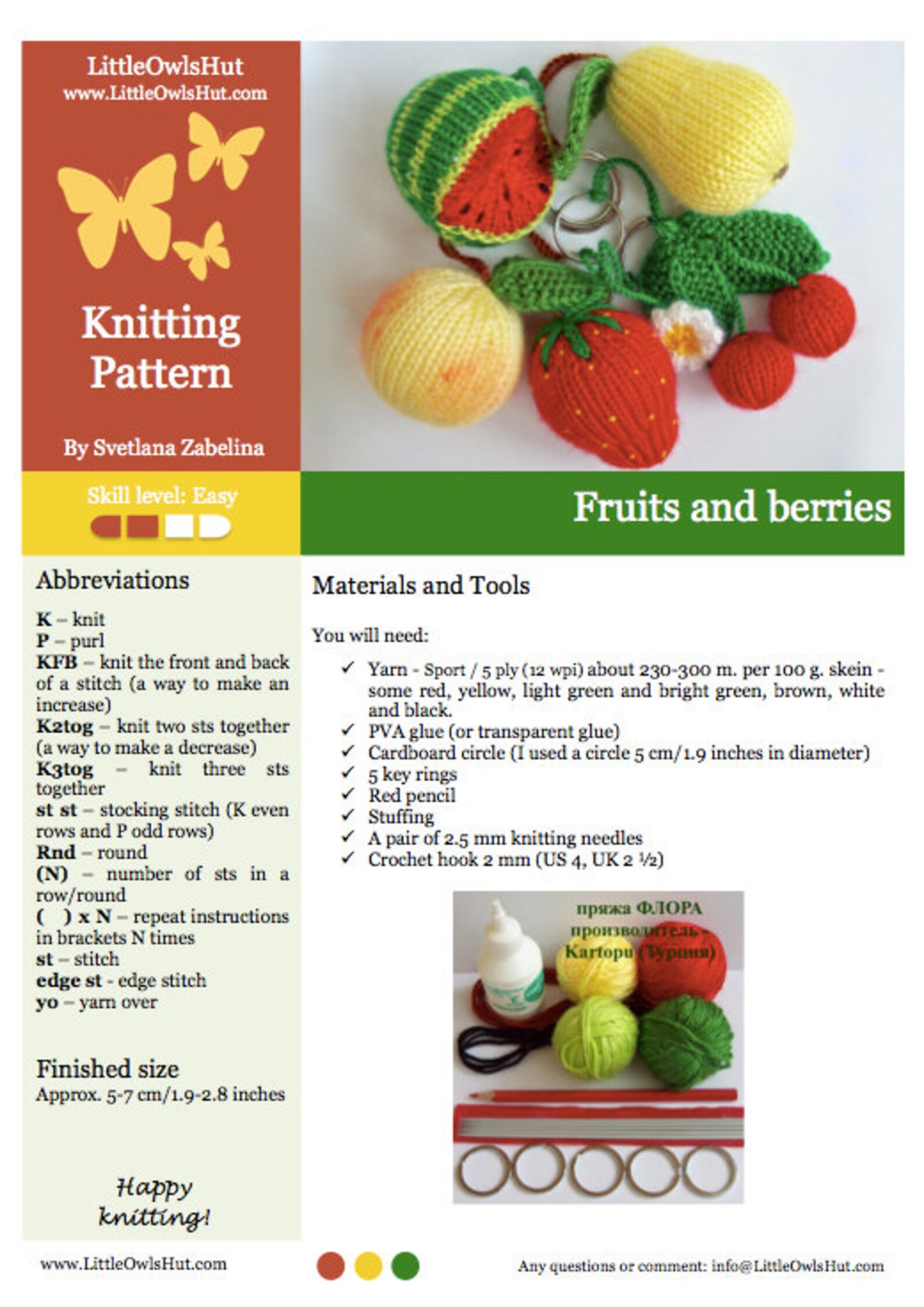 113 Knitting Pattern Fruits and Berries Amigurumi by | Etsy