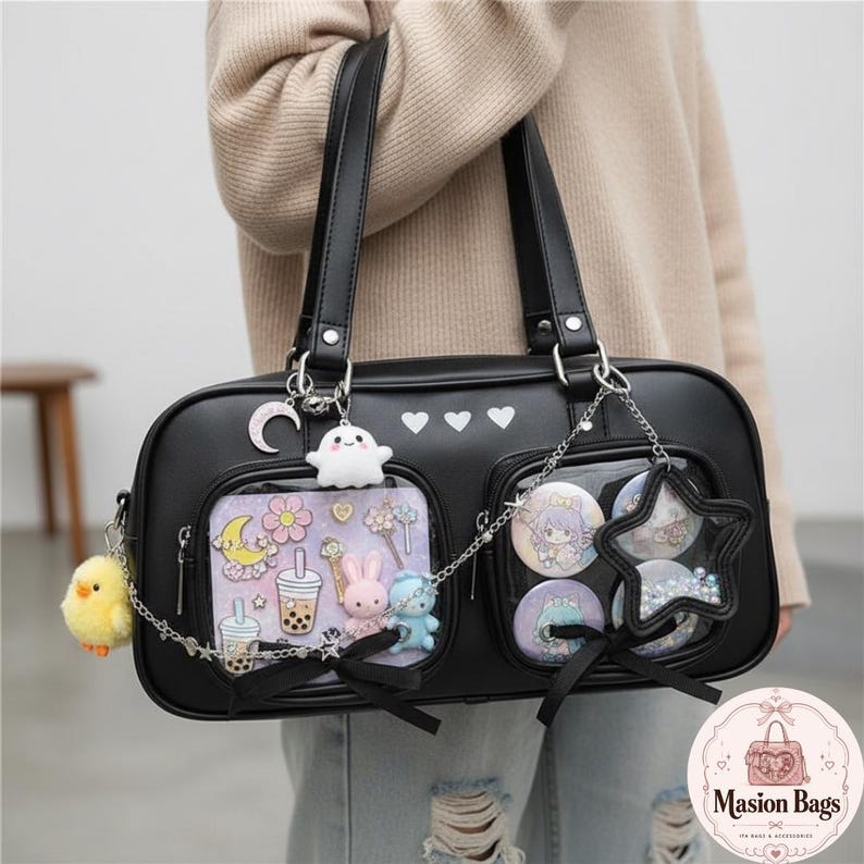 Mini Plushie Display Ita Shoulder Bag for Anime Collectors, Cute Doll ...