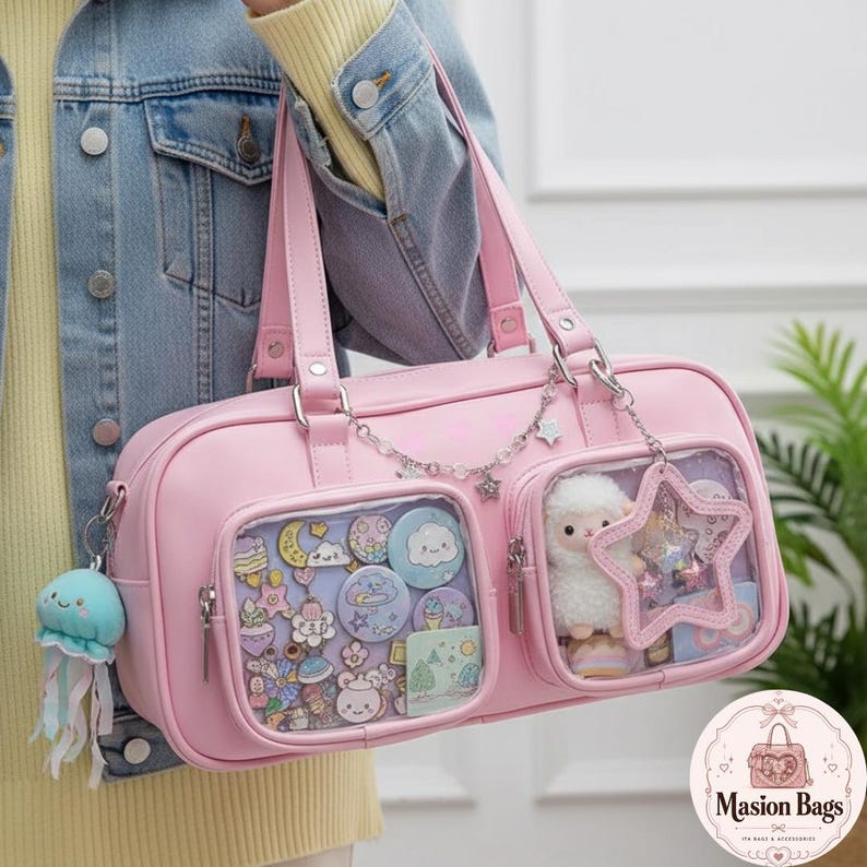 Mini Plushie Display Ita Shoulder Bag for Anime Collectors, Cute Doll ...